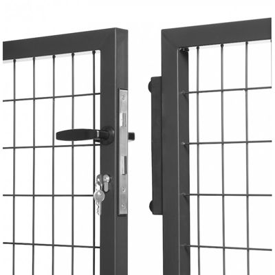 Portail grillagé Square passage 4m ht 1m20 gris anthracite