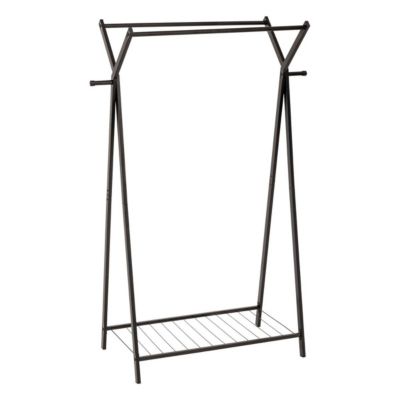 Portant à vêtements Metty en métal noir 98x43,5cm - Noir- 5five