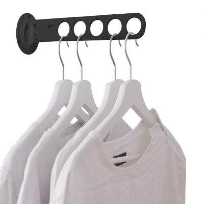 Porte cintre mural noir rabattable 5 trous Box & Beyond | Castorama