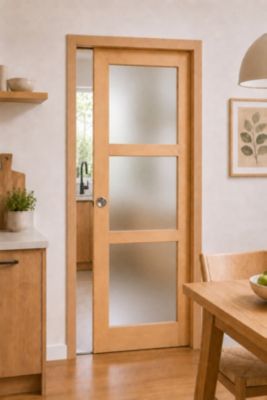 Porte Coulissante Ayous Vitrée H204 X L93 Cm, Galandage, Kit Finition ...