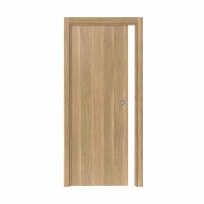 Porte coulissante cloison Matild 63 cm avec cuvette ronde chromée ...