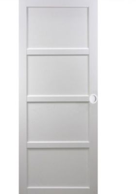 Porte Coulissante Tamera Blanc 4 Panneaux H204 X L93 Cm, Coquilles ...