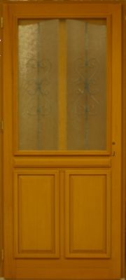 Porte D'entrée Bois Vitrée Sandy, H215 X L90 Cm Côte Tableau, P.droit ...