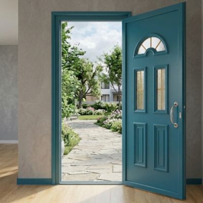 Porte d'entrée en aluminium CLASSIC DESIGN 2206-1 RAL 5021