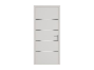 Porte d'entrée en aluminium H218 x L96 cm blanc - poussant gauche - ISALINA