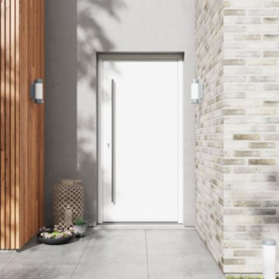 Porte d'entrée FORTIA alu blanc RAL 9003 Kapas 96 x h.218 cm poussant ...