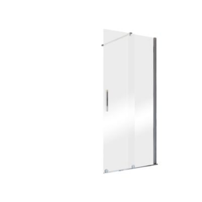 Porte de douche coulissante avec roulettes l.100 x H.200 cm, verre ...
