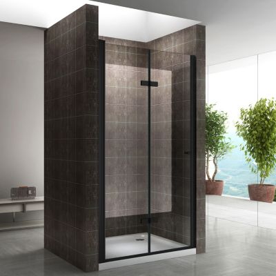 Porte de douche pliante MONABLACK H.195 largeur réglable 76 à 80 cm ...
