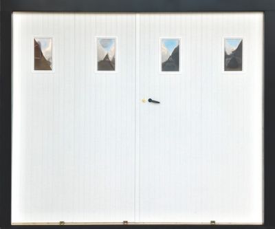Porte de garage pliante PVC, blanc, L.240 x h.200 cm | Castorama