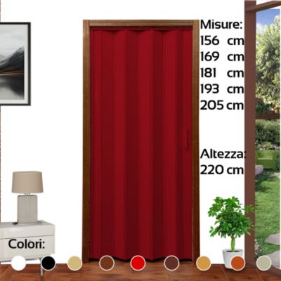 Porte pliante en kit 156x220H cm - ROUGE à découper et à assembler sur ...