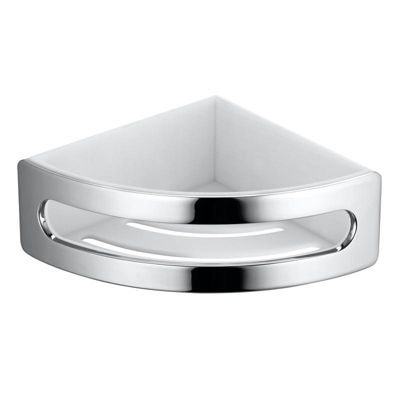 Porte-éponge d'angle ELEGANGE NEW - Finition : Chromé / Blanc - KEUCO