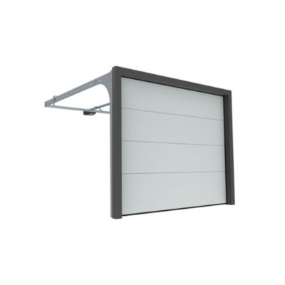Porte Sectionnelle Motorisée StandardLine Linteau 100mm Lisse Blanc Ral ...