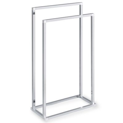 Porte Serviette Salle de Bain MAILO H 84 cm en Métal Chromé, Design ...