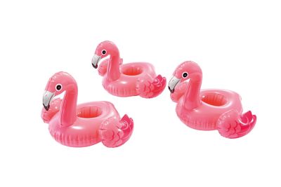 Porte verre gonflable Intex type flamant rose - Lot de 3