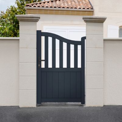 Portillon 1m MEIJE H.140cm aluminium gris