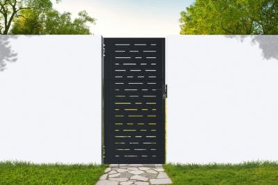 Portillon acier 1m NALI ARLBERG H.200cm Noir mat | Castorama