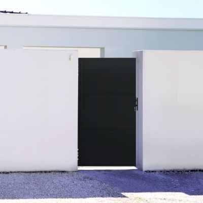 Portillon acier 1m NALI H.180cm Noir mat | Castorama
