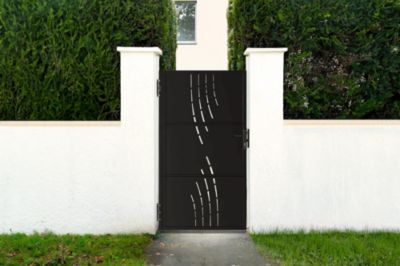 Portillon acier 1m NALI VELETA H.180cm Noir mat | Castorama