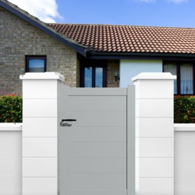 Portillon alu plein en kit dim. L.1000 (entre piliers) x H.1900 mm Noir ...