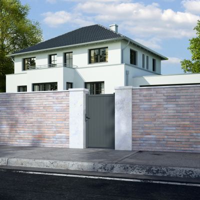 Portillon aluminium gris RAL 7016 l.100 x H.170 cm 4ALU