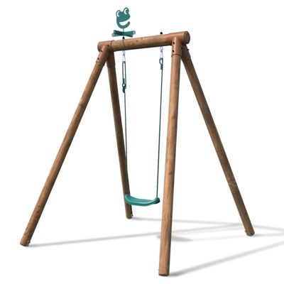 Portique simple une place en bois rond HANNA