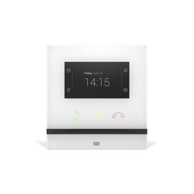 Poste Vidéo Indoor Compact Blanc Avec écran Couleur