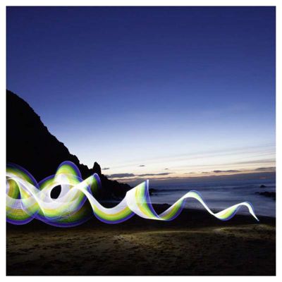 Poster intissé LIGHT PAINTING 90 x 90 cm - Décoration intérieure HD
