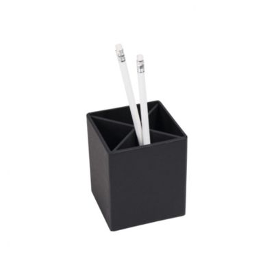 Pot à crayons 4 compartiments Penny Bigso Box noir | Castorama