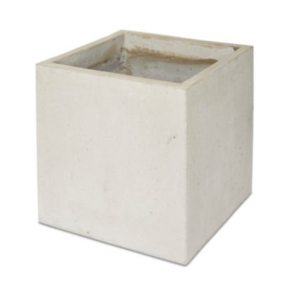 Pot carré ciment Blooma Hoa gris clair 40 x 40 x h.40 cm | Castorama