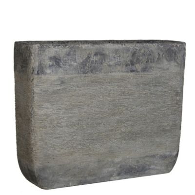 Pot rectangulaire ciment Kane gris 48 x 14 x h.38 cm | Castorama