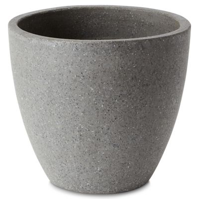 Pot rond ciment Blooma Hoa gris foncé ø41 x h.35 cm | Castorama