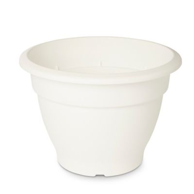 Pot rond plastique Blooma Florus blanc ø40 x h.28 cm | Castorama