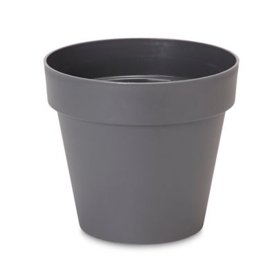 Pot rond plastique Blooma Nurgul gris foncé ø20 x h. 18 cm | Castorama