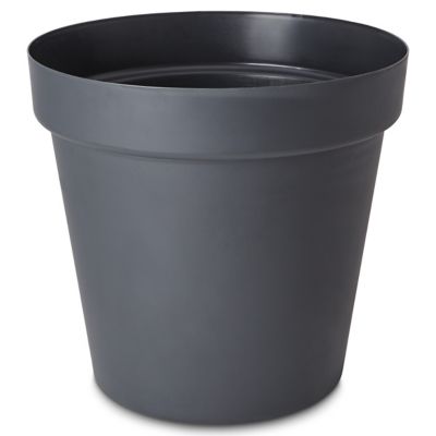 Pot rond plastique Blooma Nurgul gris foncé ø58 x h.52 cm | Castorama