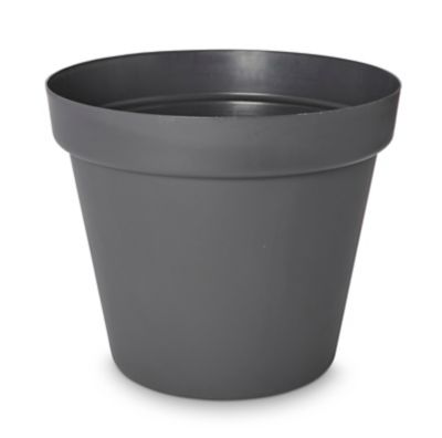 Pot rond plastique Blooma Nurgul gris foncé ø70 x h.59 cm | Castorama