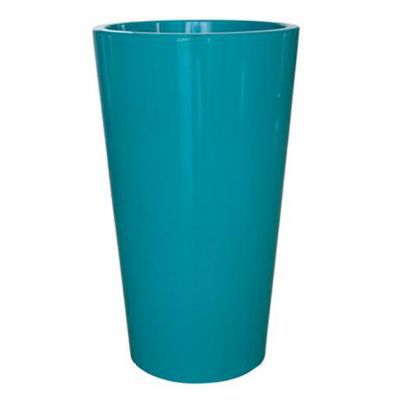 Pot rond plastique Euro3Plast Tuit bleu ottanio ø33 x h.61 cm | Castorama