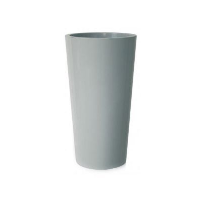Pot rond plastique Euro3Plast Tuit cendre Ø33 x h.61 cm | Castorama