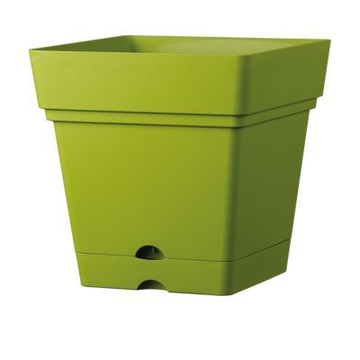 Pot Samba à réserve d'eau olive 17,5 x 17,5 cm | Castorama