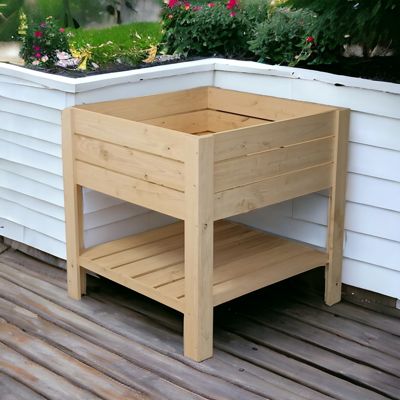 Potager Haut Châtaignier 80 x 80 Ht 80 cm | Castorama