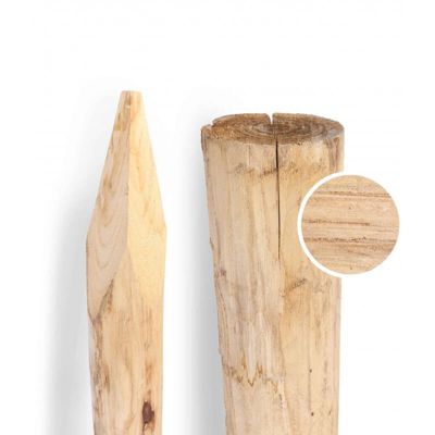 Poteau de clôture en châtaignier rond Ø. 10 - 12 cm H. 2,00 m | Castorama