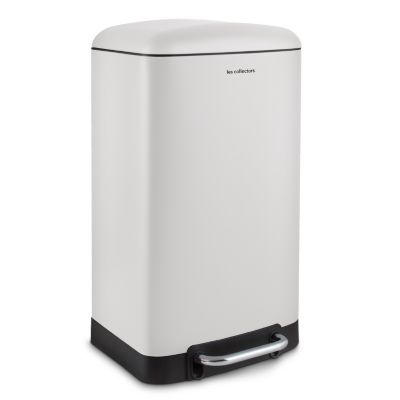 Poubelle à pédale 30L,hite edition - 728