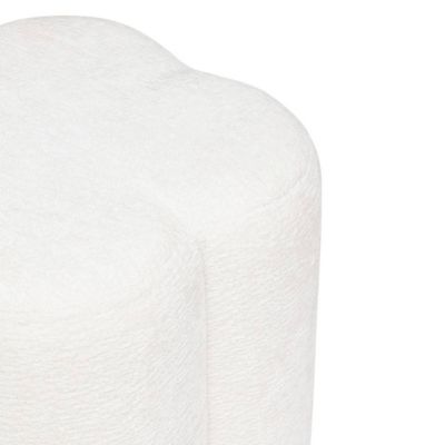 Pouf Lavon blanc 38x35x35cm - Atmosphera