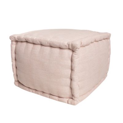 Pouf Soan Chambray JBY Creation rose l.40 x H.30 cm
