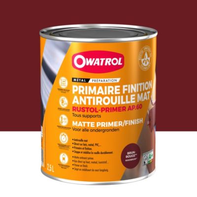 Primaire et finition mat antirouille Owatrol RUSTOL PRIMER AP 60 Brun ...