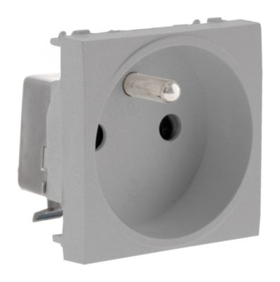 Prise 2P+T moteur seul gris Simplea Zenitech