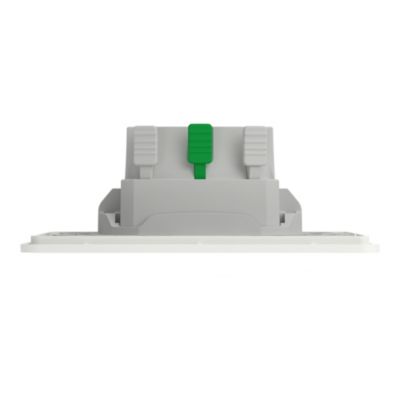 Prise de courant avec terre complète Schneider Electric Ovalis blanc ...
