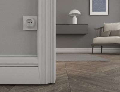 Prise de courant Fontini Neo Evo couleur blanc montage en saillie