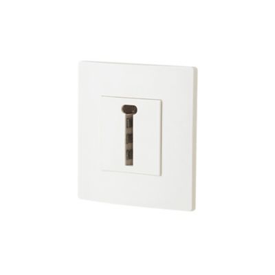 Prise de téléphone 8 contacts blanc complet | Castorama