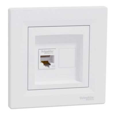 Prise RJ45 complète Schneider Electric Asfora blanc | Castorama