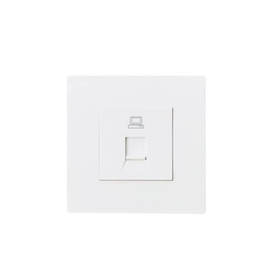 Prise RJ45 encastrable blanc complet